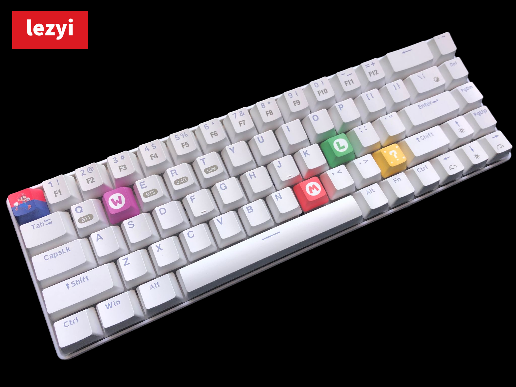 Lezyi 68 Wireless Mechanical Keyboard 【Super Mario】Backlight Bluetooth ...